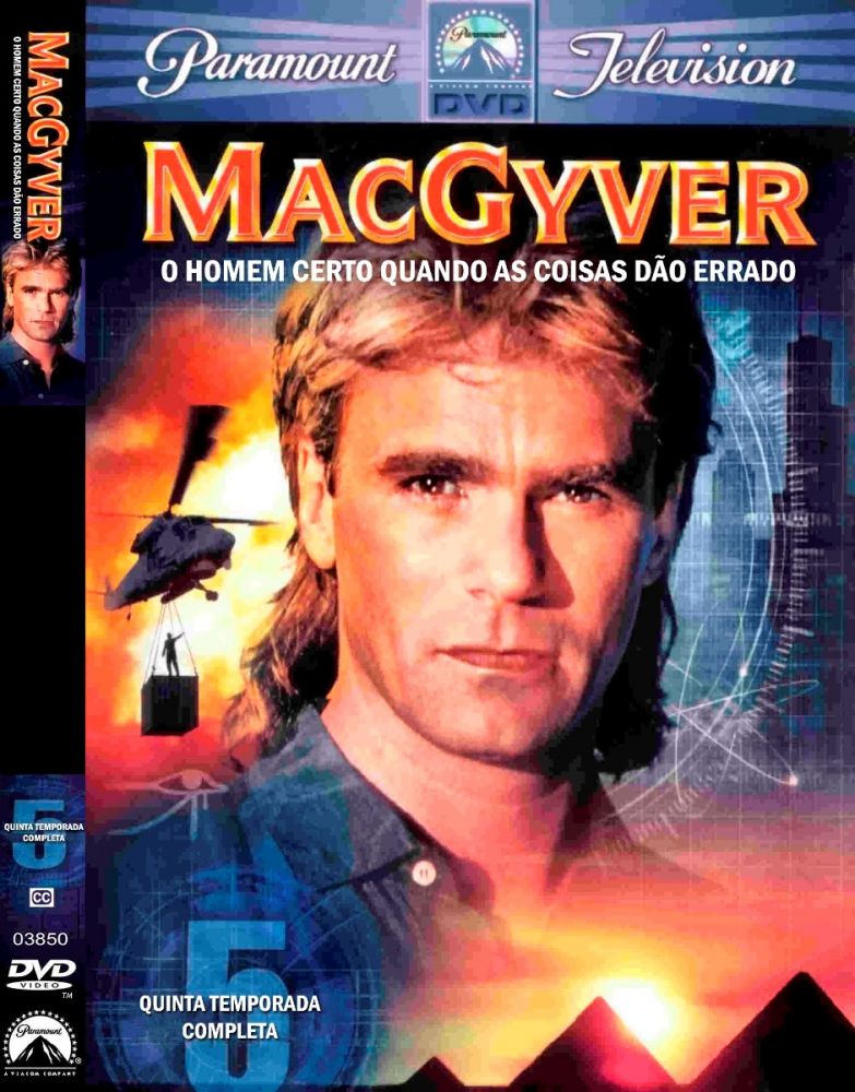 SPACETREK66 - DVD MACGYVER - 5 TEMP - DUBLADO - 6 DVDs